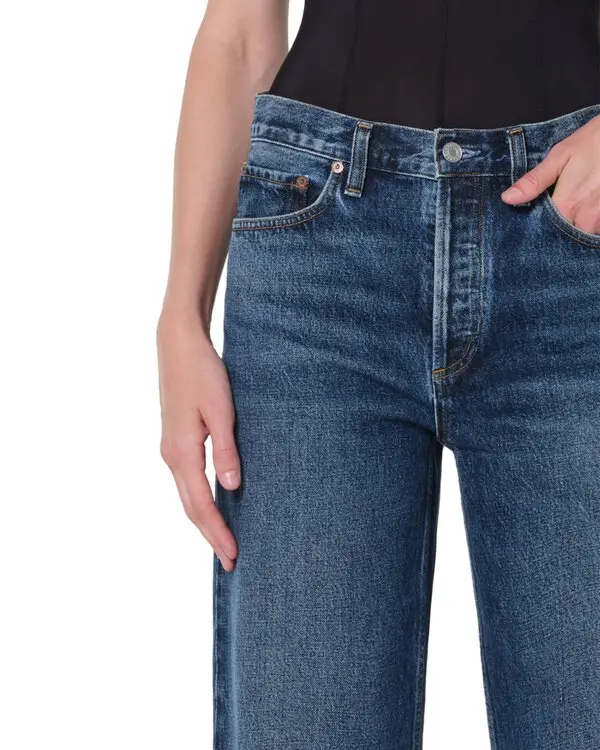 AGOLDE Arc High-rise Wide Leg Jeans - Short Wave