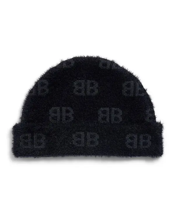 Balenciaga Furry Beanie - Black