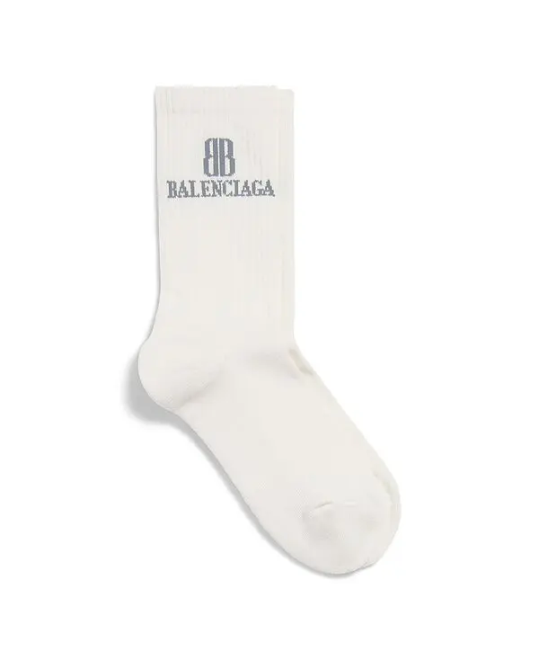 Balenciaga Nano Bb Socks - Dirty White/black