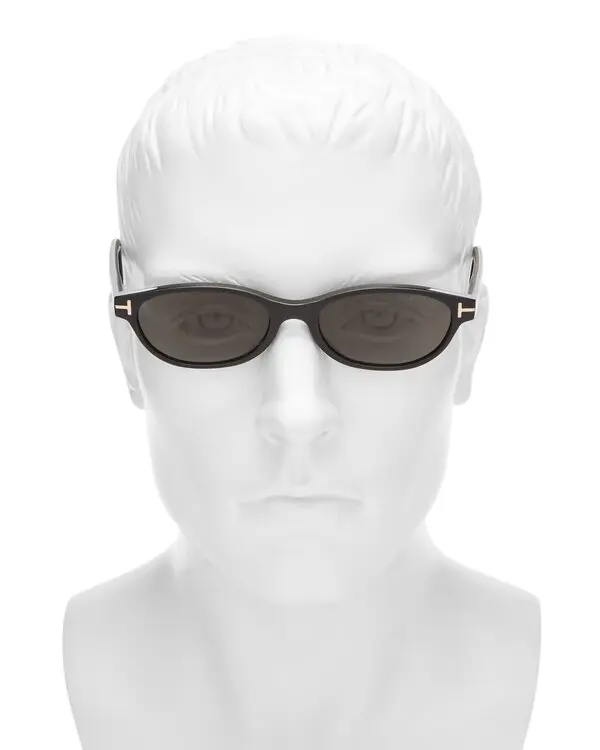 TOM FORD Chloe Oval Sunglasses - Black/smoke