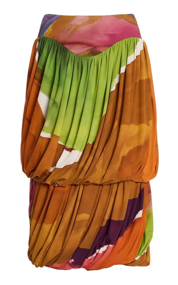 Ulla Johnson Reis Crepe Midi Bubble Skirt