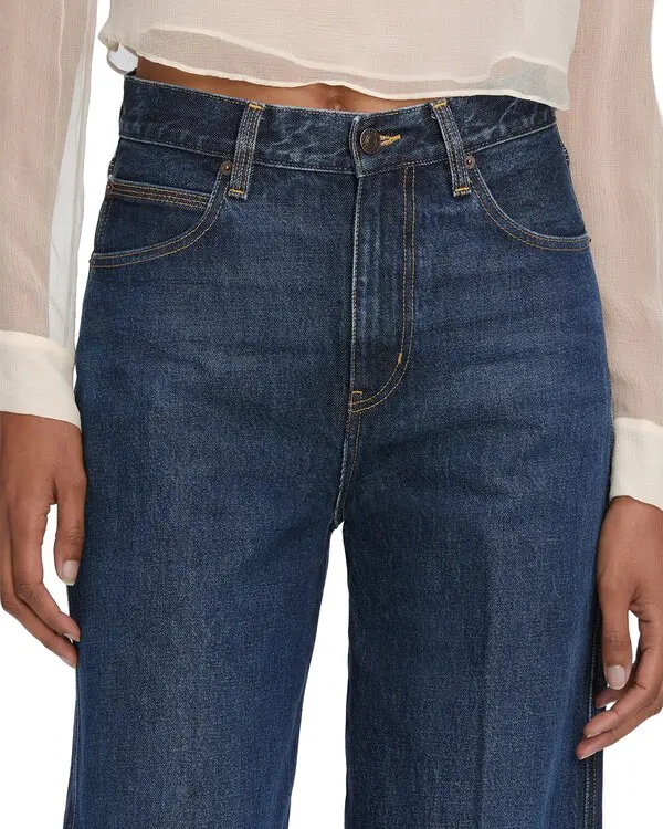 FRAME The Cuffed Wide Leg Jeans - Spencer