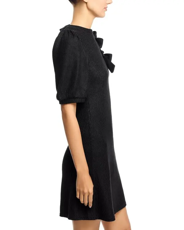 AREA STARS Double Bow Knit Dress - Black