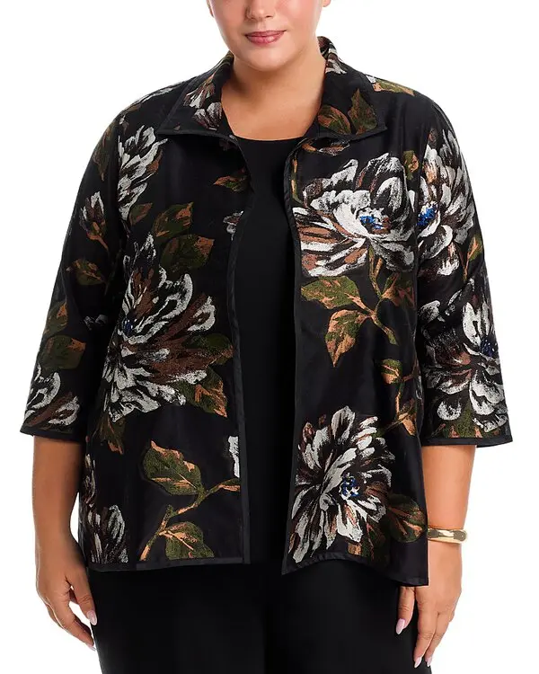 Caroline Rose Easy A-line Jacket - Multi Black
