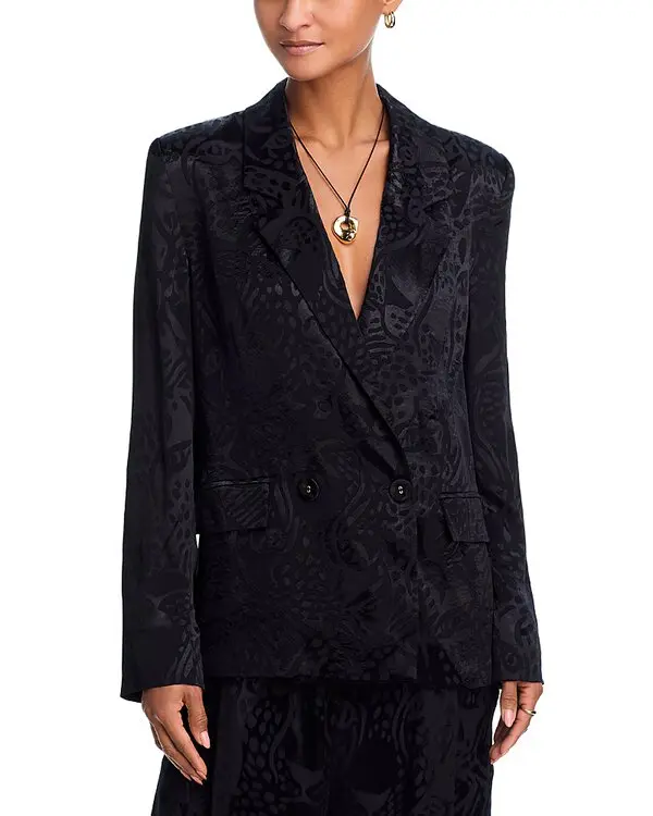 Farm Rio Leopard Jacquard Blazer