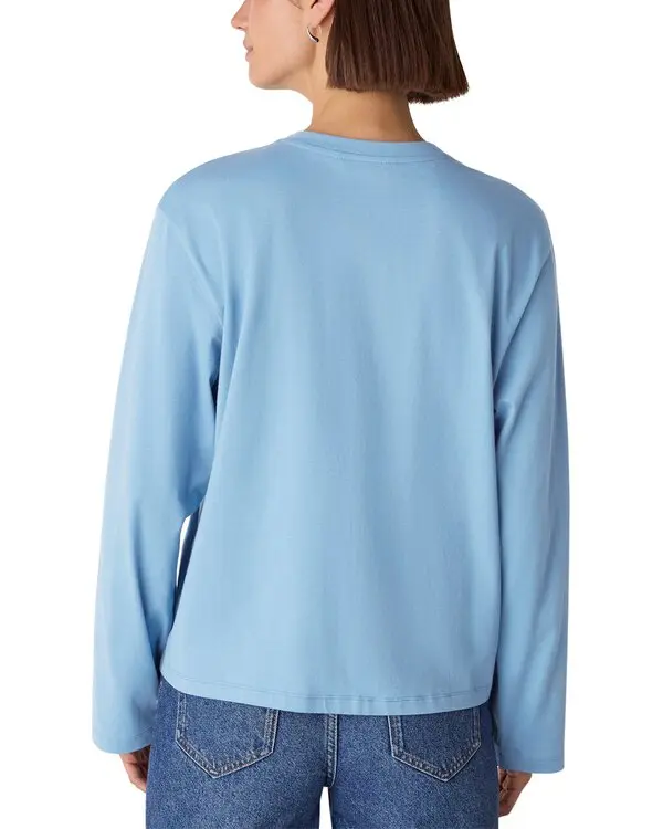Whistles Relaxed Long Sleeve Cotton Tee