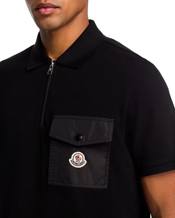Moncler Quarter Zip Pocket Polo Shirt