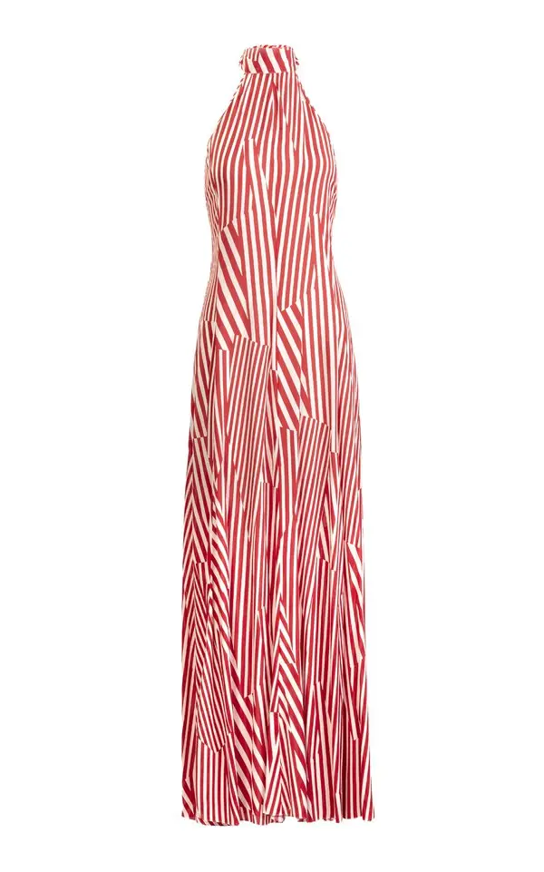 Silvia Tcherassi Koa Striped Jersey Maxi Dress