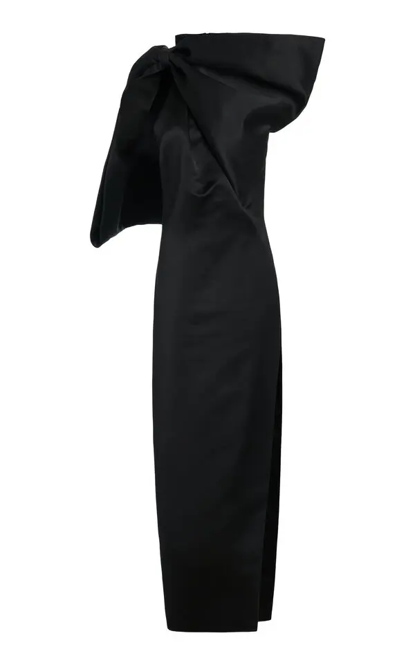 Givenchy Bow-embellished Silk Maxi Dress - Black