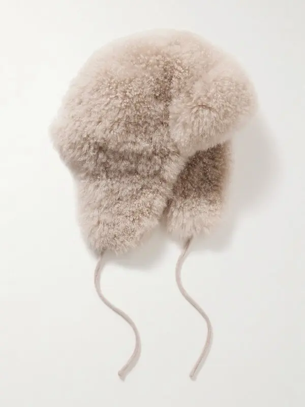 YVES SALOMON Shearling Chapka Hat - Neutrals
