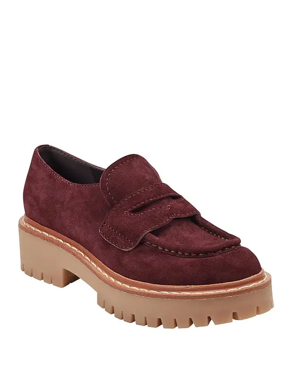 MARC FISHER LTD. Norton Loafers - Dark Red
