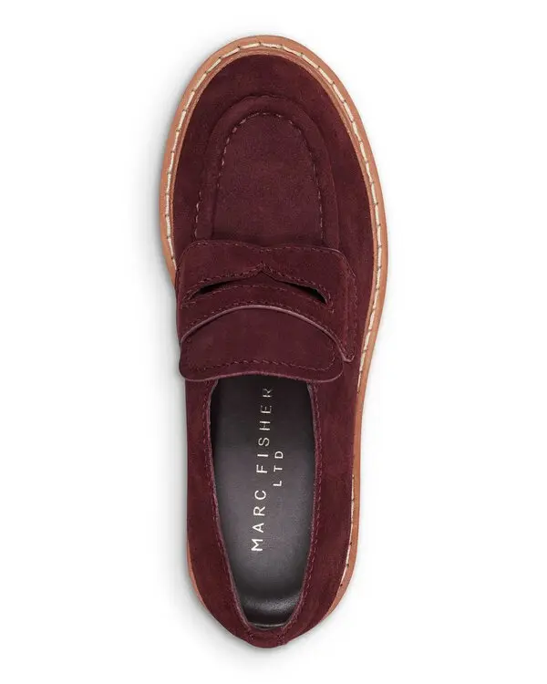 MARC FISHER LTD. Norton Loafers - Dark Red