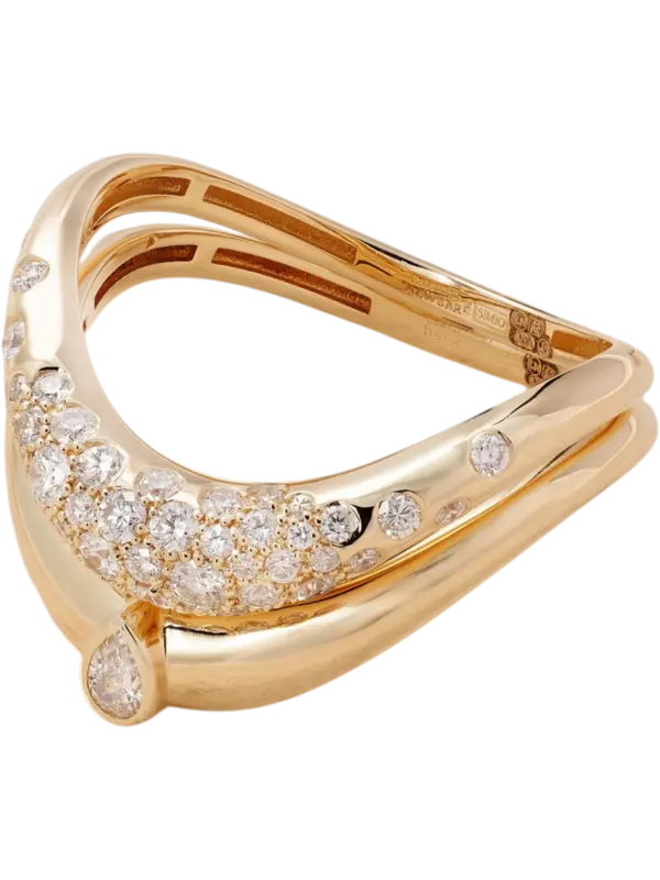 L’ATELIER NAWBAR Boa 18-karat Diamond Stackable Rings Set - Gold
