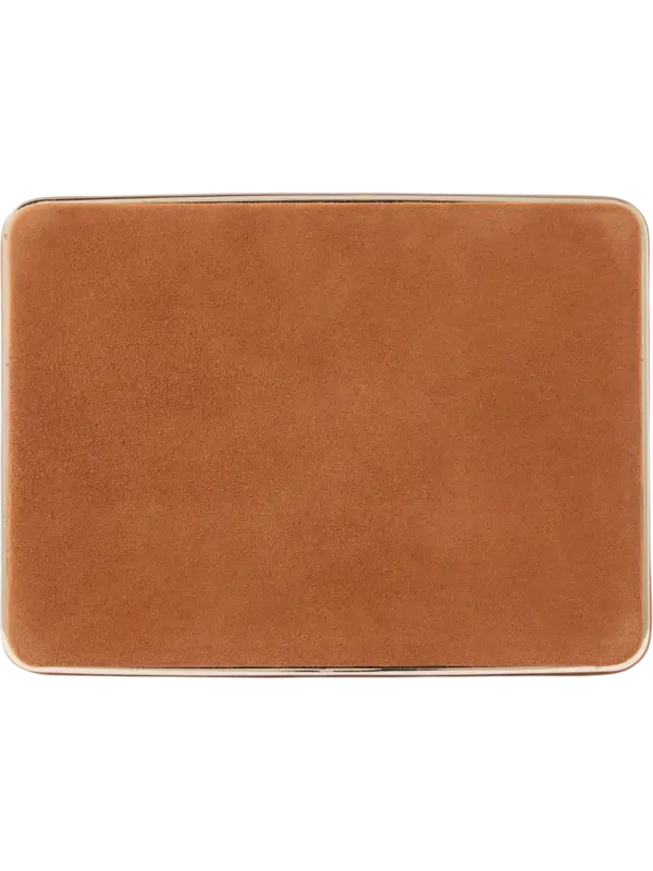 HUNTING SEASON Square Compact Leather-trimmed Suede Clutch