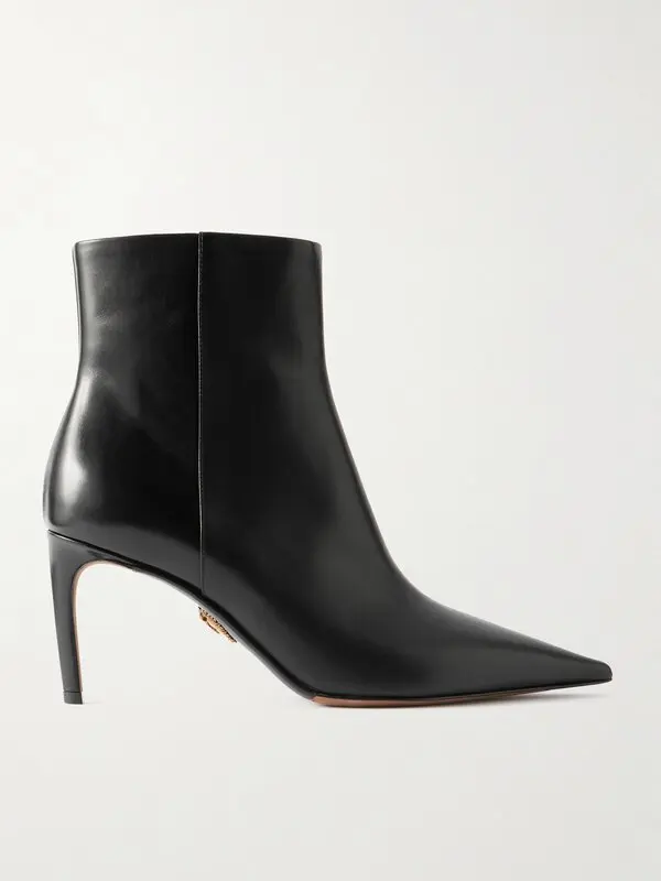 Dolce & Gabbana Devotion Leather Ankle Boots - Black