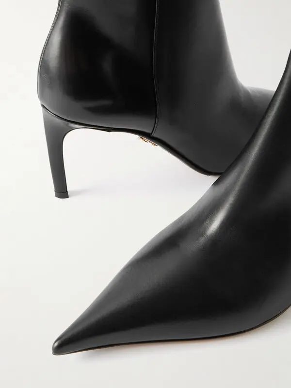 Dolce & Gabbana Devotion Leather Ankle Boots - Black