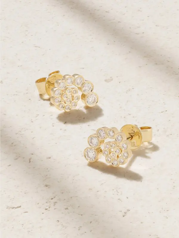 Sophie Bille Brahe Petit Rêve Escargot 18-karat Recycled Diamond Earrings - Gold