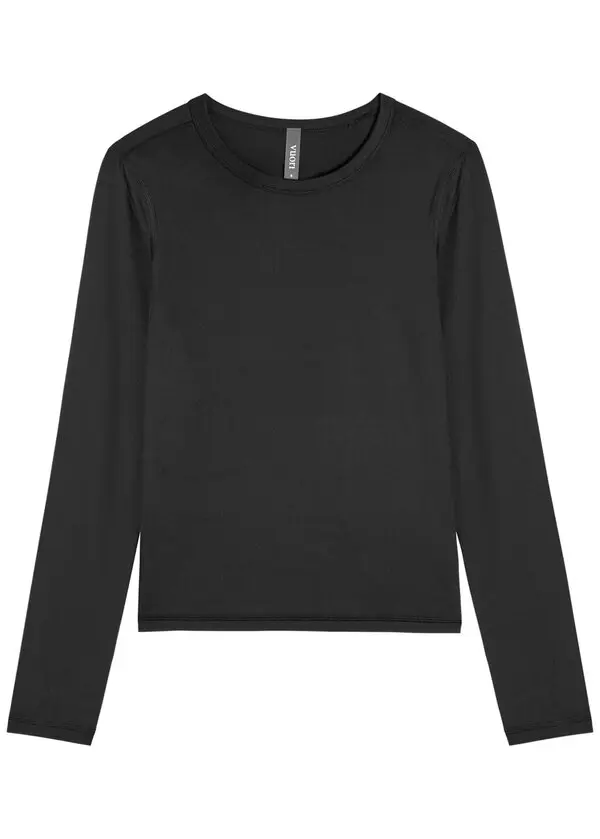 Vuori Lux Stretch-jersey Top - Black