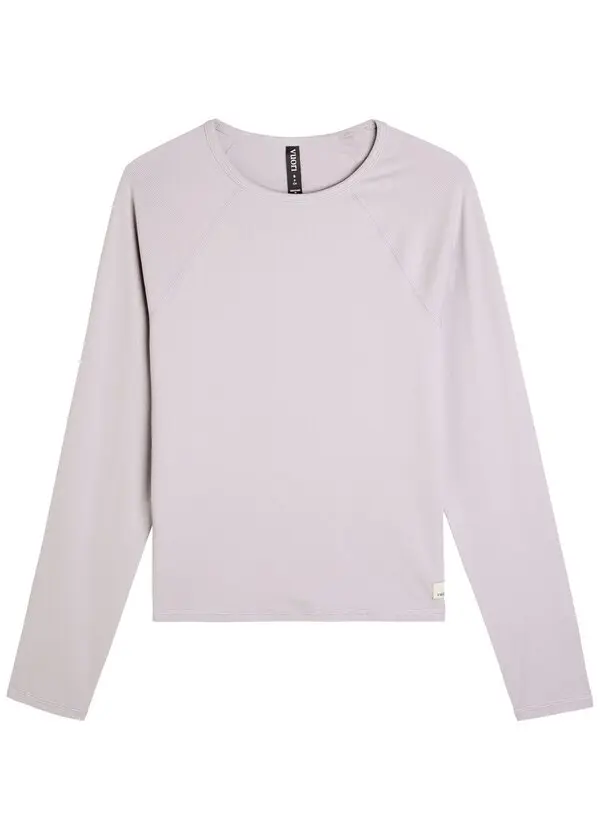 Vuori Pose Ribbed Jersey Top - Lilac