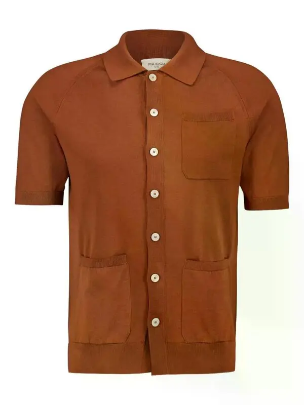 PIACENZA CASHMERE 1733 Buttoned Raglan-sleeve Shirt - Brown