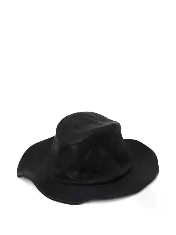 Yohji Yamamoto Calf Leather Ten Gallon Hat