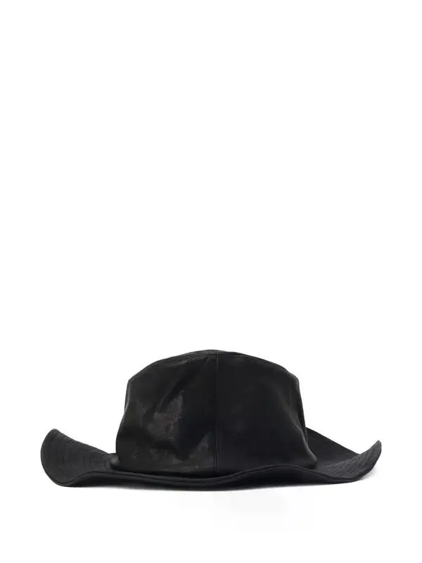 Yohji Yamamoto Calf Leather Ten Gallon Hat