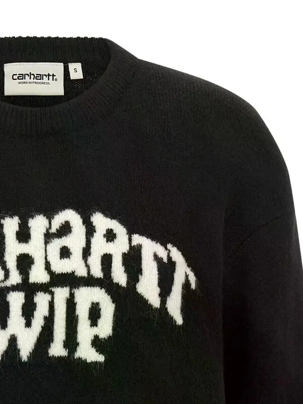 Carhartt Work In Progress Logo-intarsia Crewneck Sweater