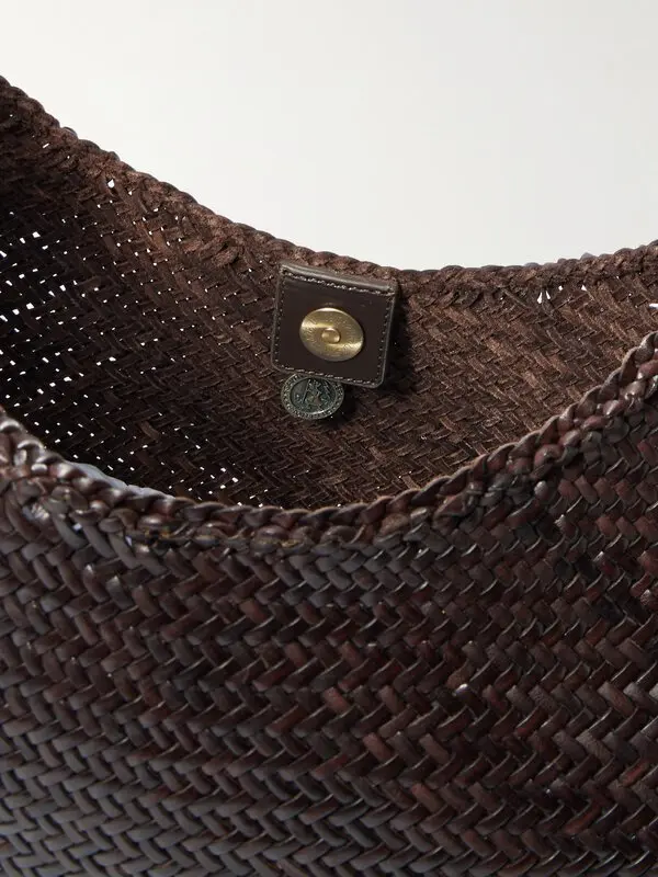 Dragon Diffusion Luna Mezza Woven Leather Shoulder Bag