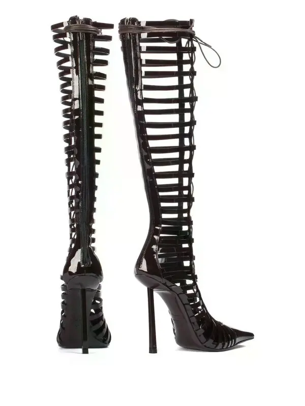 LE SILLA 120mm Lace-up Cage Boots