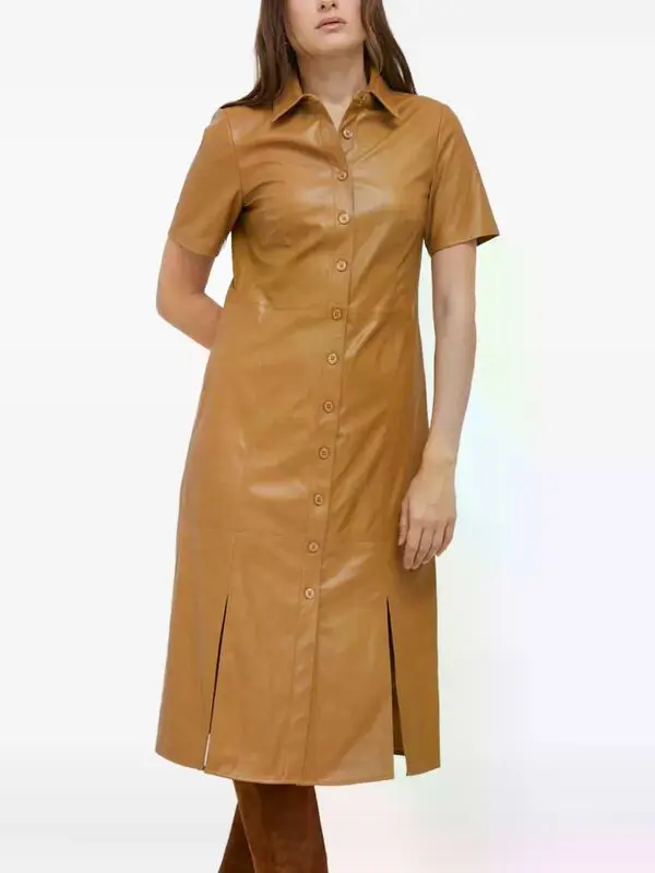Dkny Short-sleeved Midi Shirt Dress