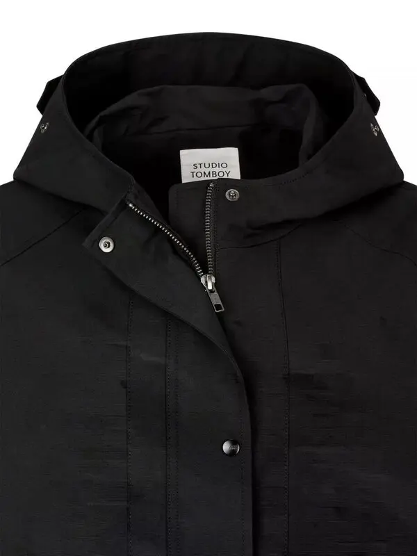 STUDIO TOMBOY Layered Hooded Jacket - Black