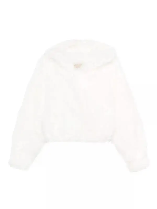 BB COUTURE Faux-fur Cropped Jacket - White