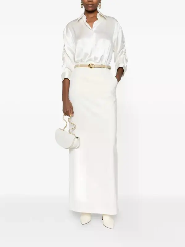 MEDEEA High-waisted Straight Skirt - White
