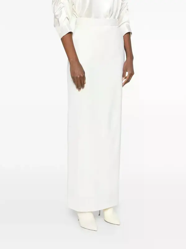 MEDEEA High-waisted Straight Skirt - White