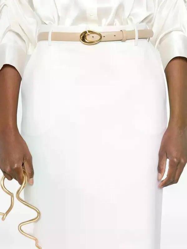 MEDEEA High-waisted Straight Skirt - White