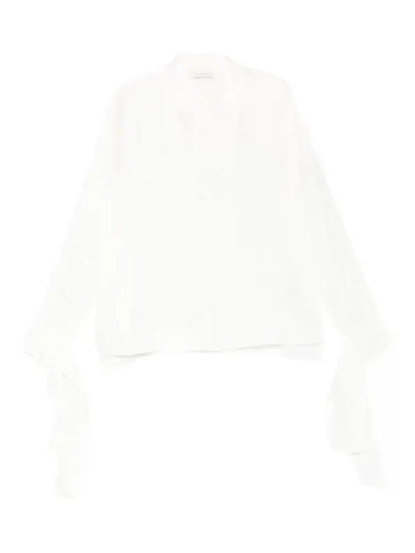 LANVIN Silk Tie-neck Blouse - White