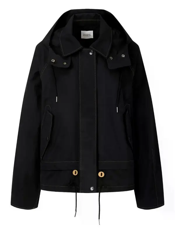 STUDIO TOMBOY Layered Hooded Jacket - Black