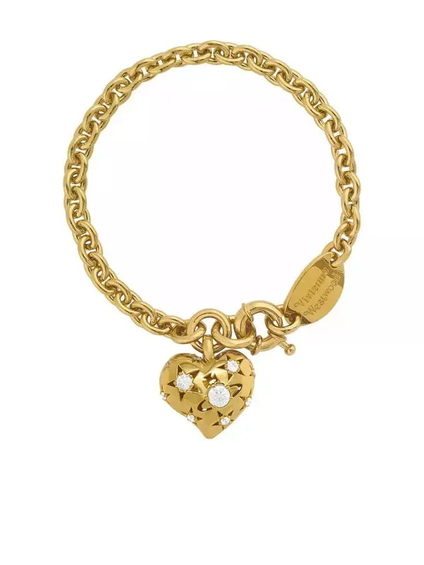 VIVIENNE WESTWOOD Heart-charm Chain Bracelet - Gold