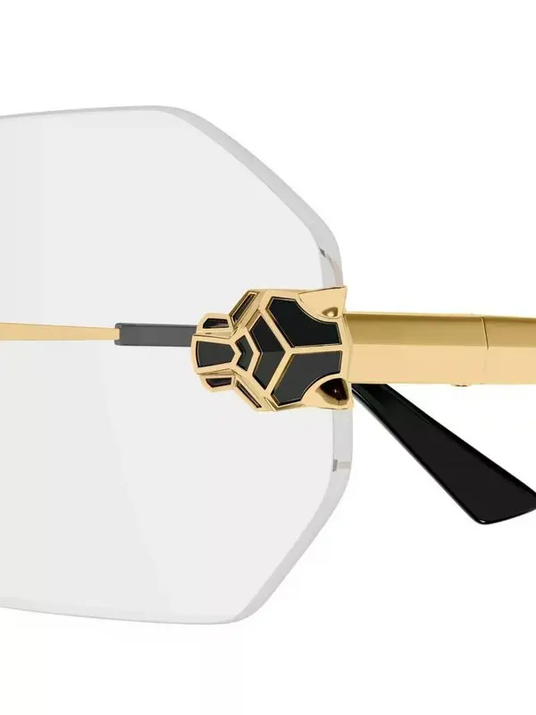 CARTIER Panthère Geometric-frame Glasses