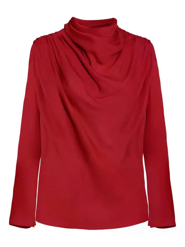 KALLMEYER Tabitha Draped Blouse - Red
