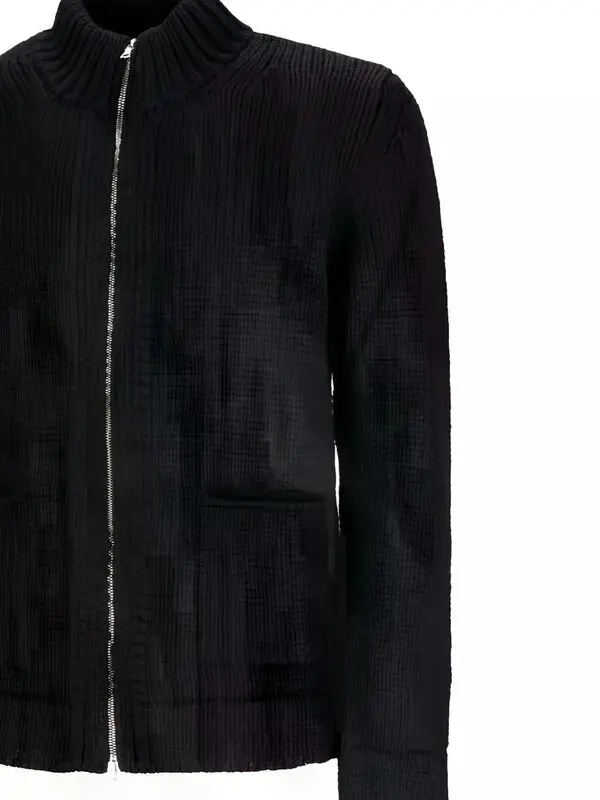 FABRIZIO DEL CARLO Zip-front Wool Cardigan