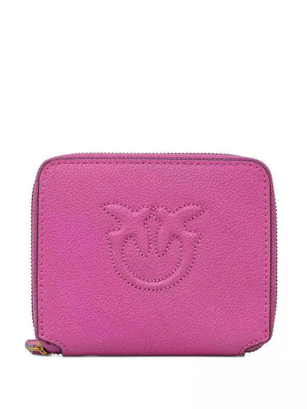 Pinko Small Square Leather Wallet - Pink