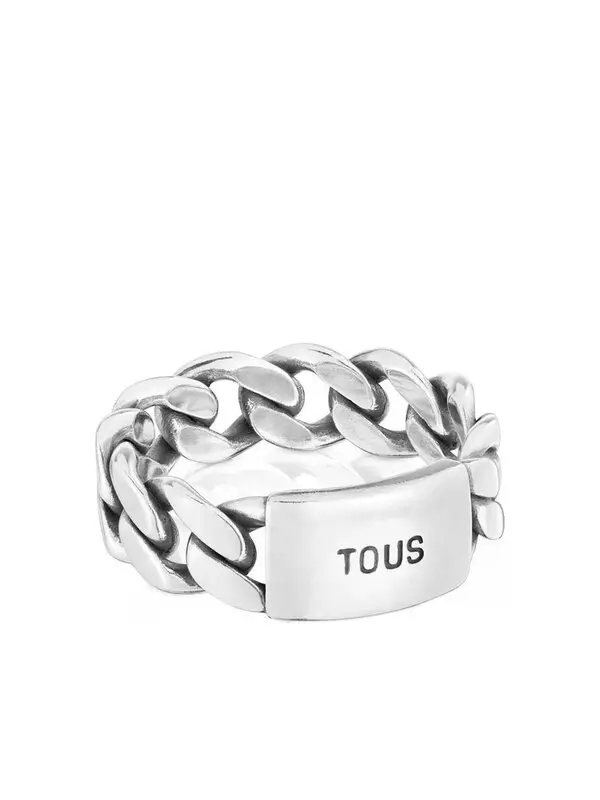 TOUS Logo-engraved Chain Ring - Silver