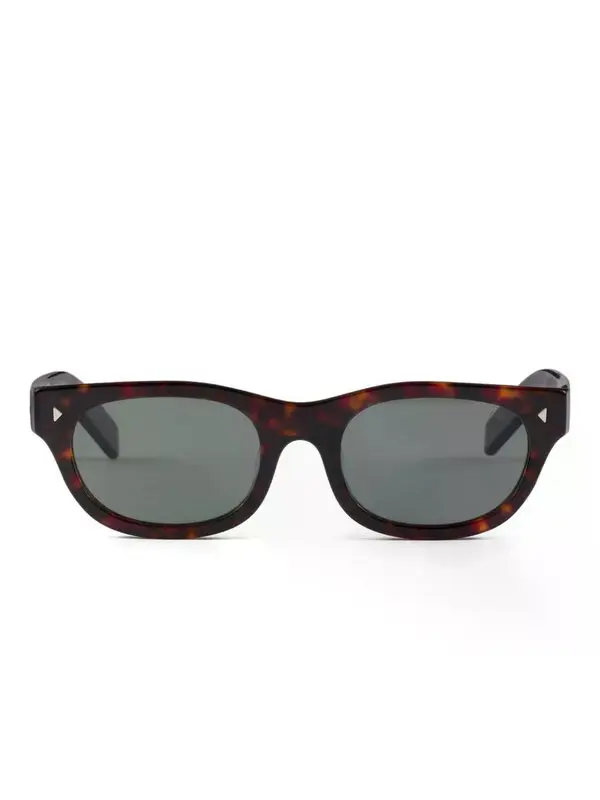 Prada Oval-frame Sunglasses - Brown