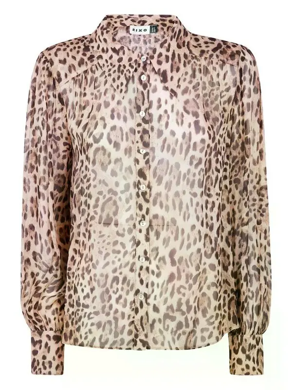 Rixo Mila Leopard-print Shirt