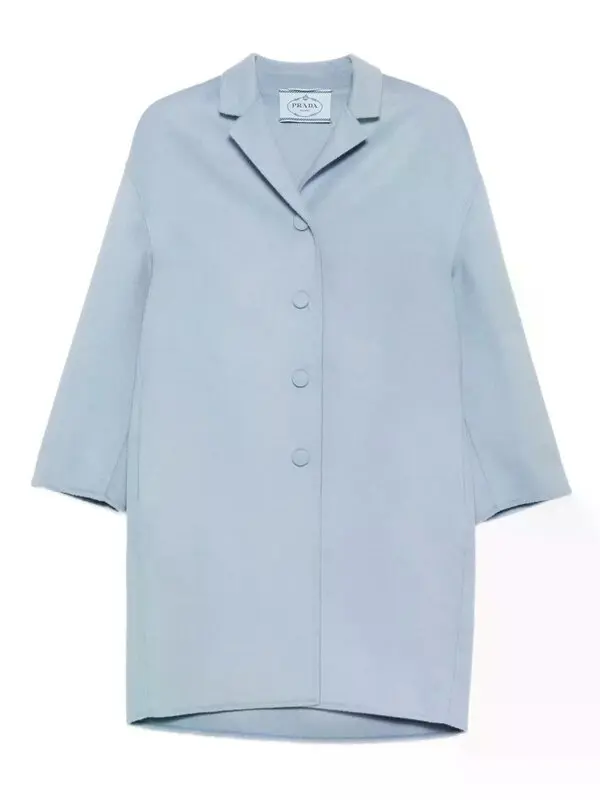 Prada Button-fastening Collared Coat