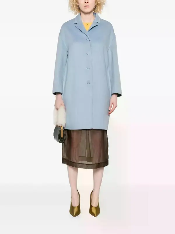 Prada Button-fastening Collared Coat
