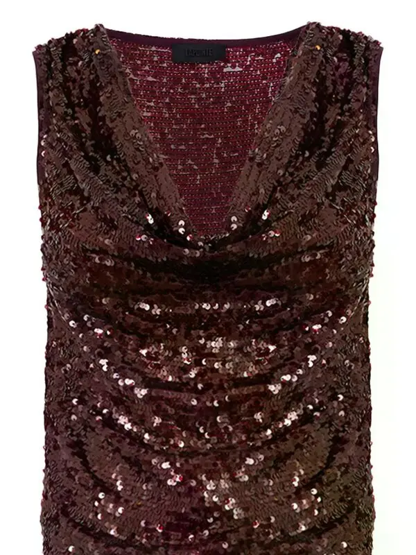 Lapointe Sequined Cowl-neck Blouse