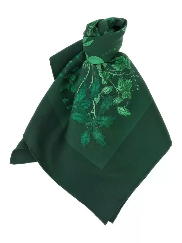 Gucci Flora Carriage Silk Scarf - Green