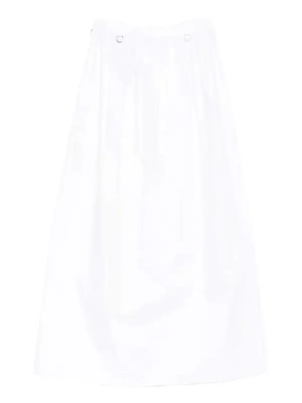 MEDEEA Ring-detail A-line Skirt - White